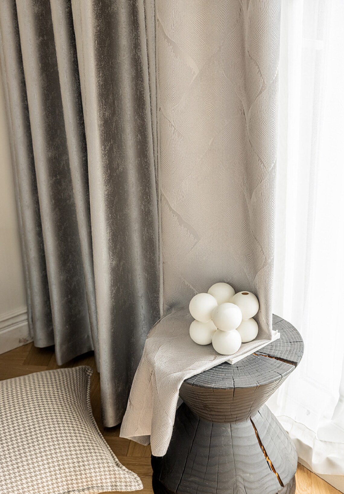 Luxury High-precision Texture Pattern Curtains Beige Gold - Etsy