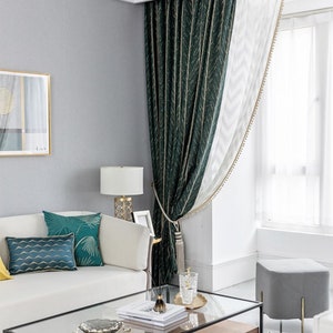 Modern Geometric White Sheer Curtains for the Living Room - Etsy