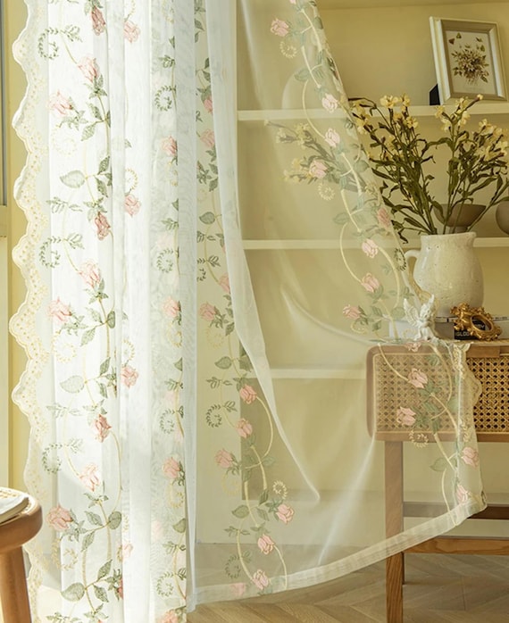 Vintage Roses Lace Curtain