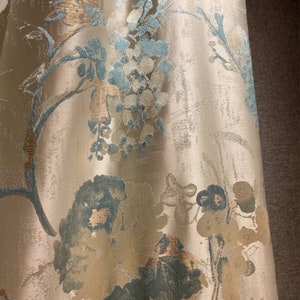 New Light Luxury Abstract Floral Pattern Curtains Satin Jacquard ...