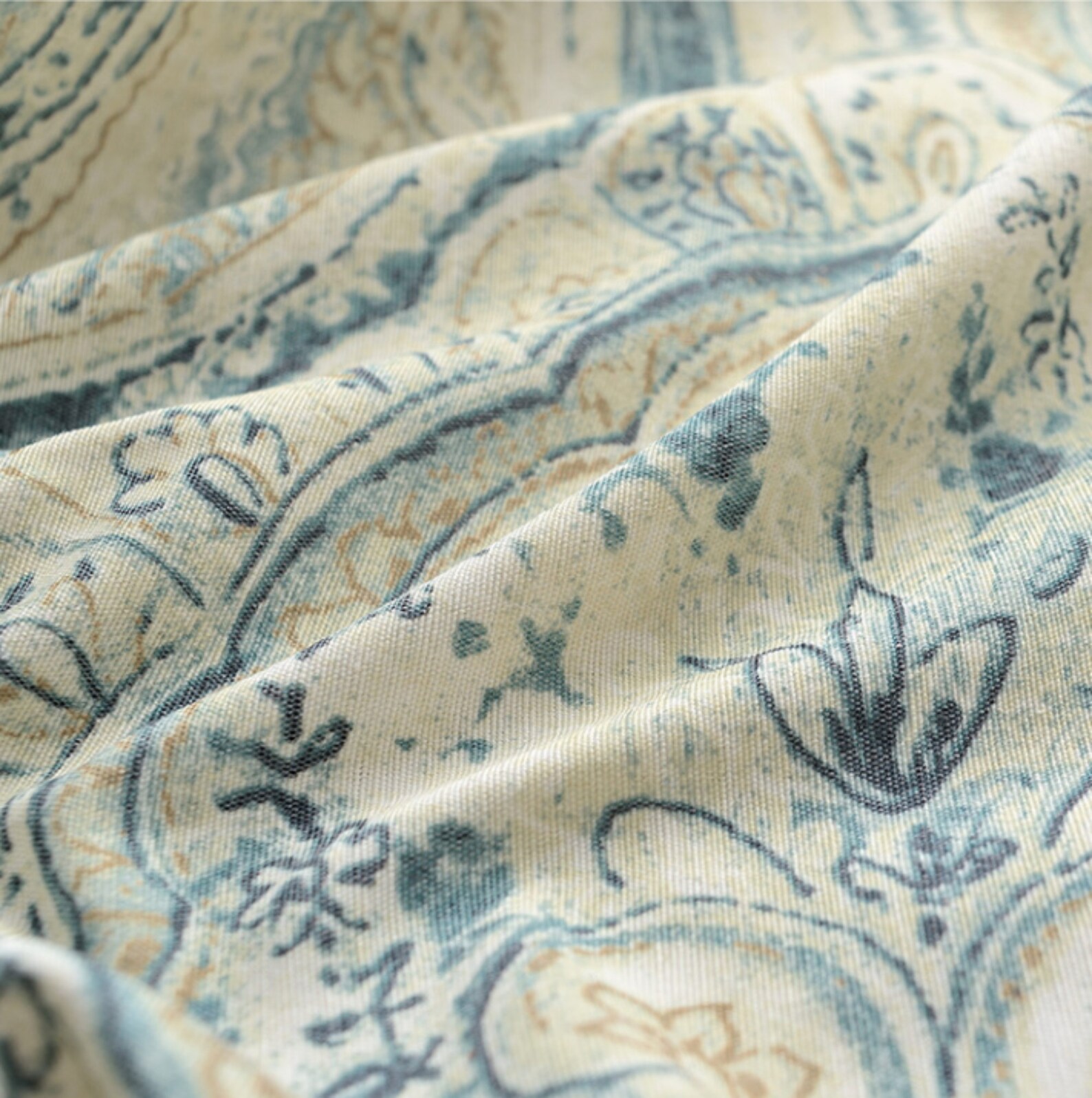 Modern European Style Printed Curtains Polyester Cotton Drapes - Etsy