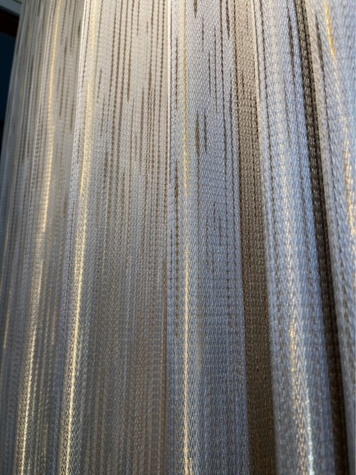 Luxury Gold Vertical Stripes High-end Curtains for Living Room - Etsy