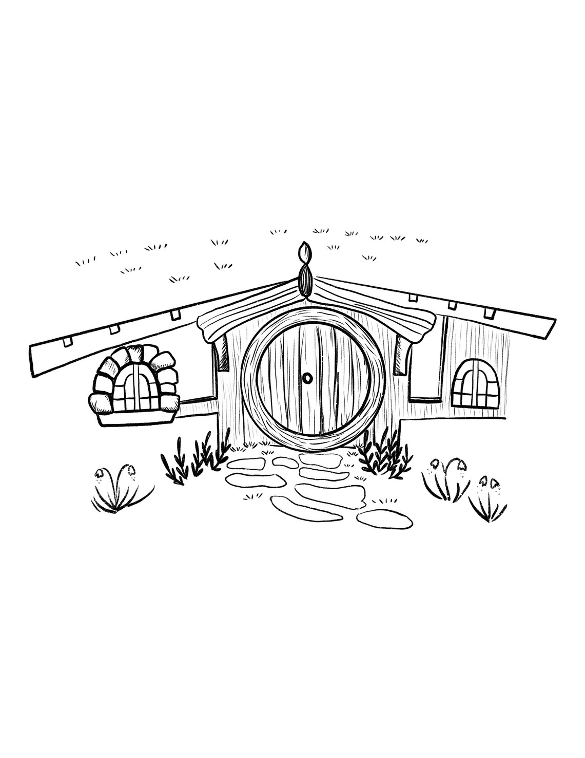 Hobbit Decor Paper Playset Bilbo Bag End Tolkien Reading Day Coloring ...