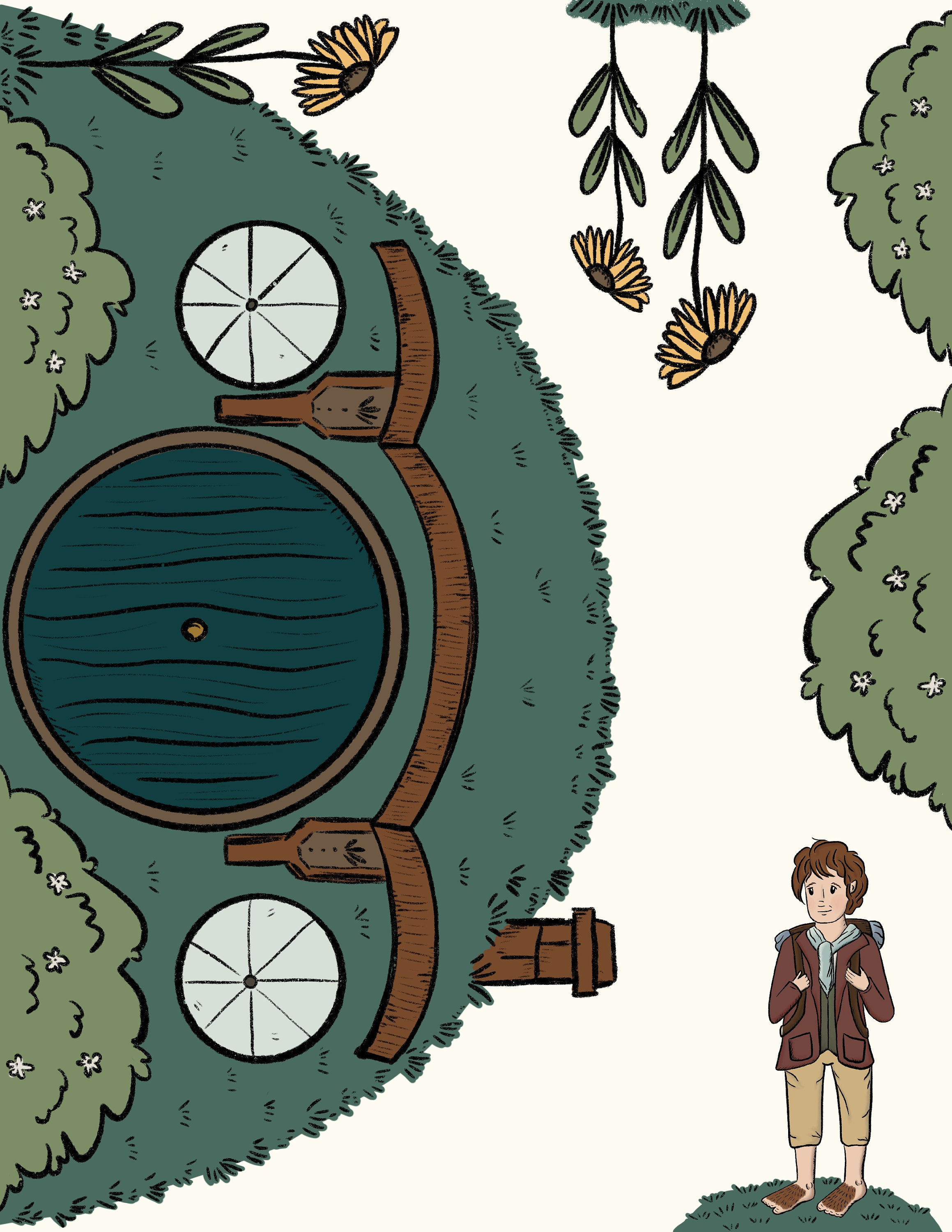 Hobbit Decor Paper Playset Bilbo Bag End Tolkien Reading Day Coloring ...
