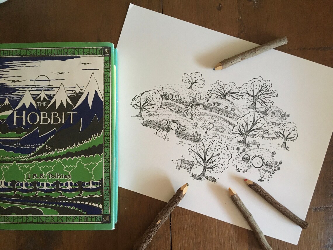 Hobbit Day Coloring Page Inklings British Literary Art Hobbithole ...