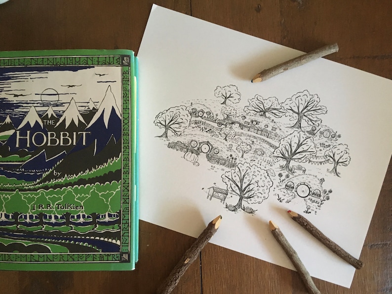 Hobbit Day Coloring Page Inklings British Literary Art Hobbithole ...