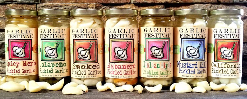 Garlic Festival Foods Italian Style Pickled Garlic Net Wt. 8 Oz. - Etsy