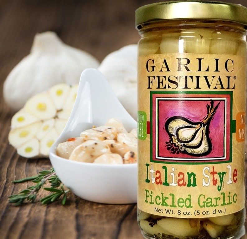 Garlic Festival Foods Italian Style Pickled Garlic Net Wt. 8 Oz. - Etsy