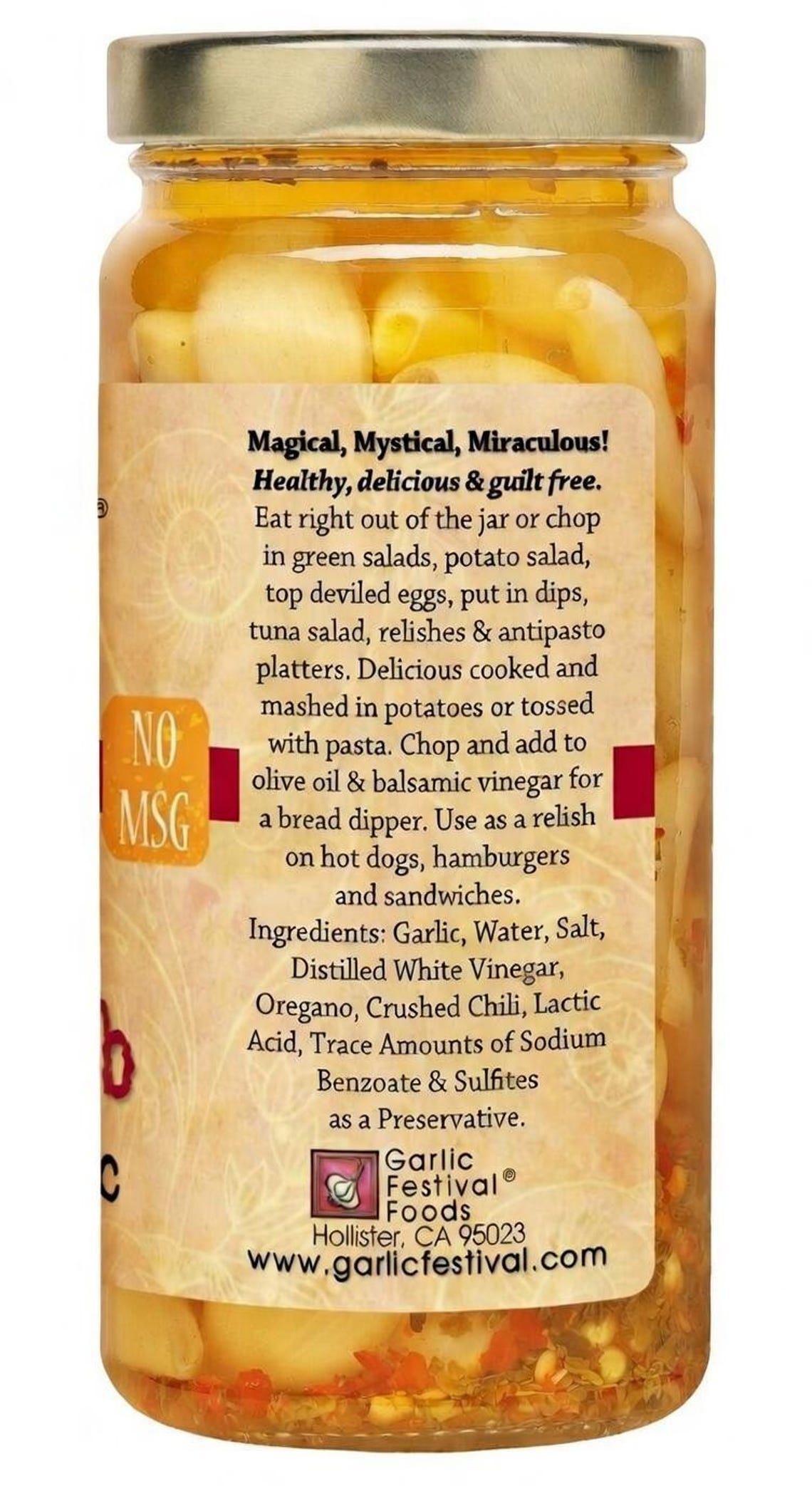 Garlic Festival Foods Spicy Herb Pickled Garlic Net Wt. 8oz. - Etsy