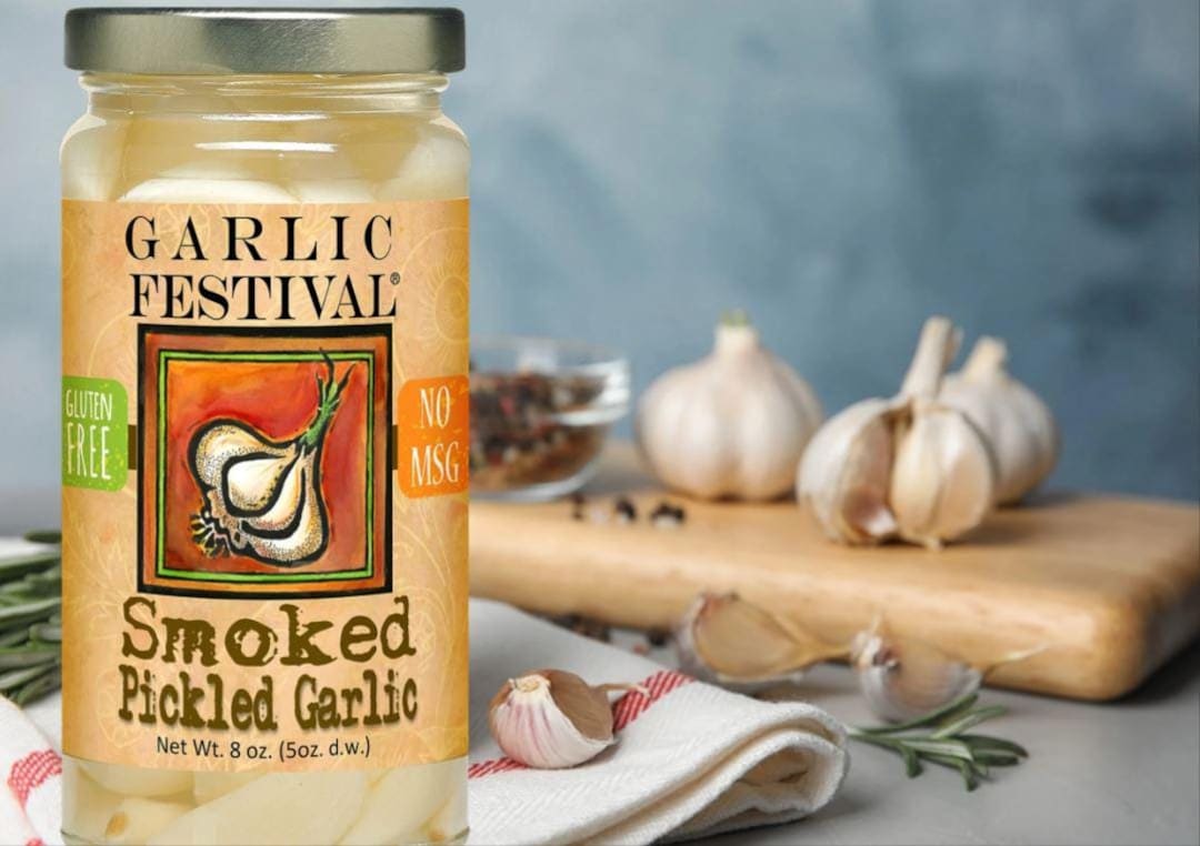Garlic Festival Foods Smoked Pickled Garlic Net Wt. 8oz. - Etsy