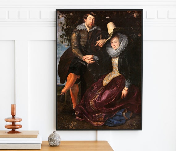 Vintage Couple Portrait Painting Baroque Art Print Vintage - Etsy