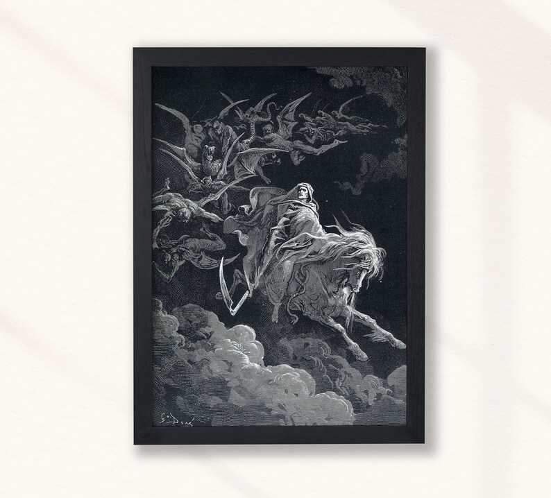 Gustave Dore the Vision of Death Wall Art Vintage Painting | Etsy