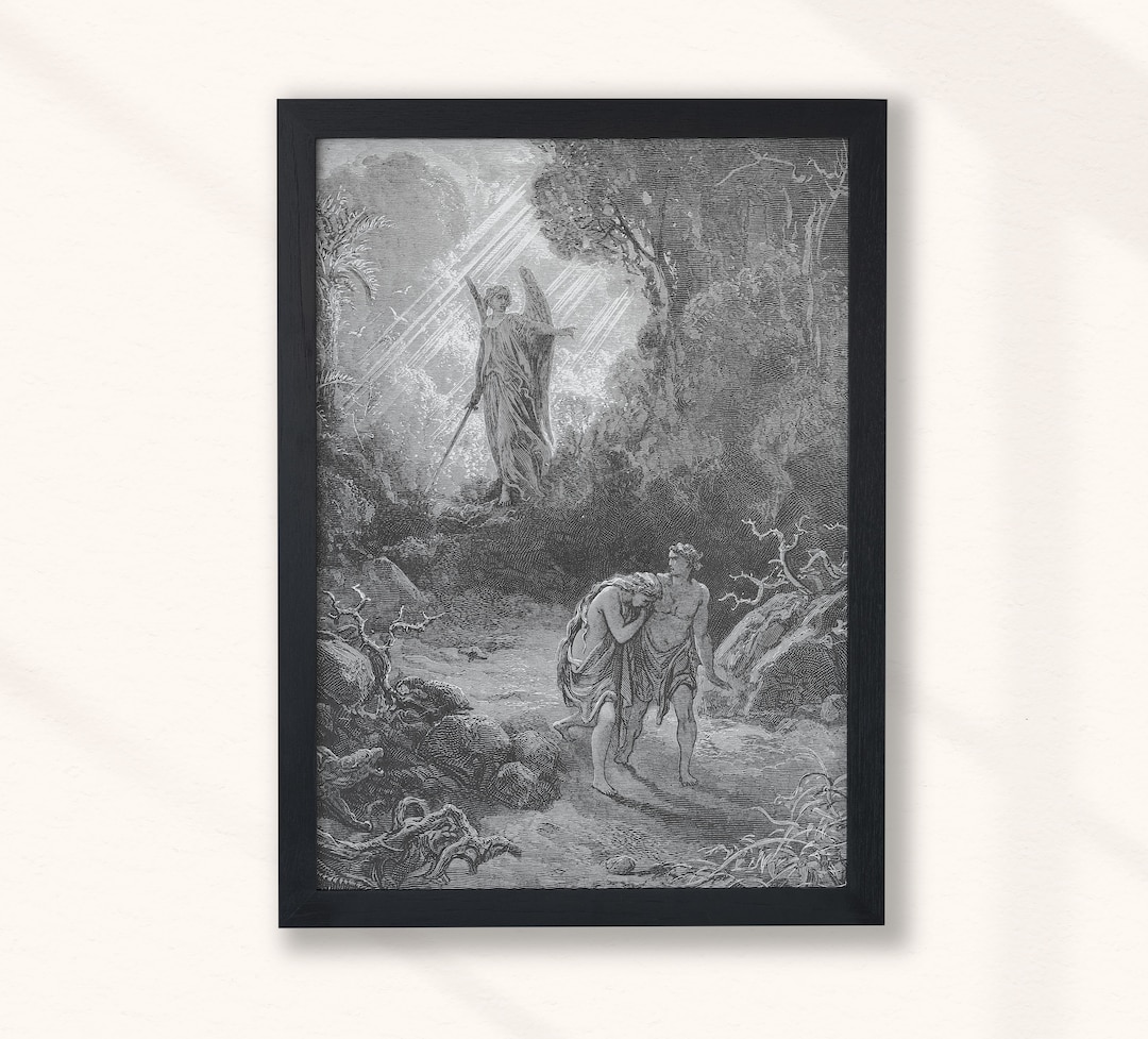 Gustave Dore - Adam and Eve Are Driven Out of Eden (1866) - Print ...