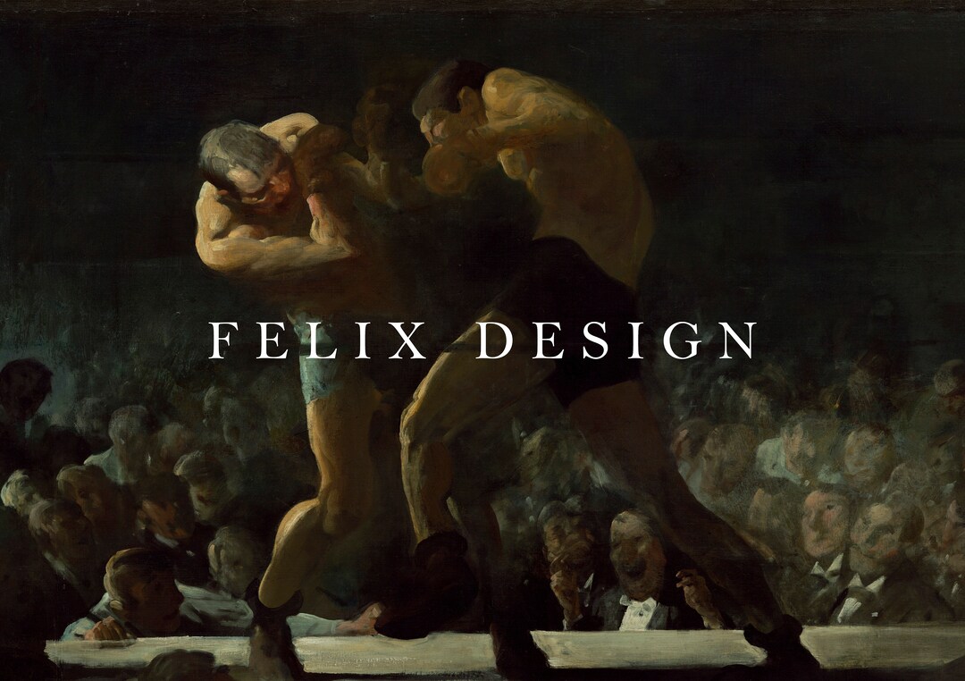 George Bellows - Club Night (1907) - Classic Painting Boxing MMA Poster ...