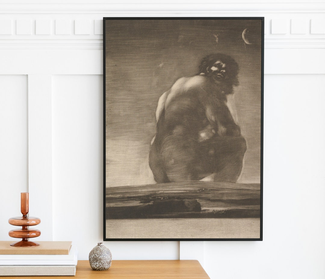 Francisco Goya - Giant Seated in a Landscape (1818) - Painting Poster ...