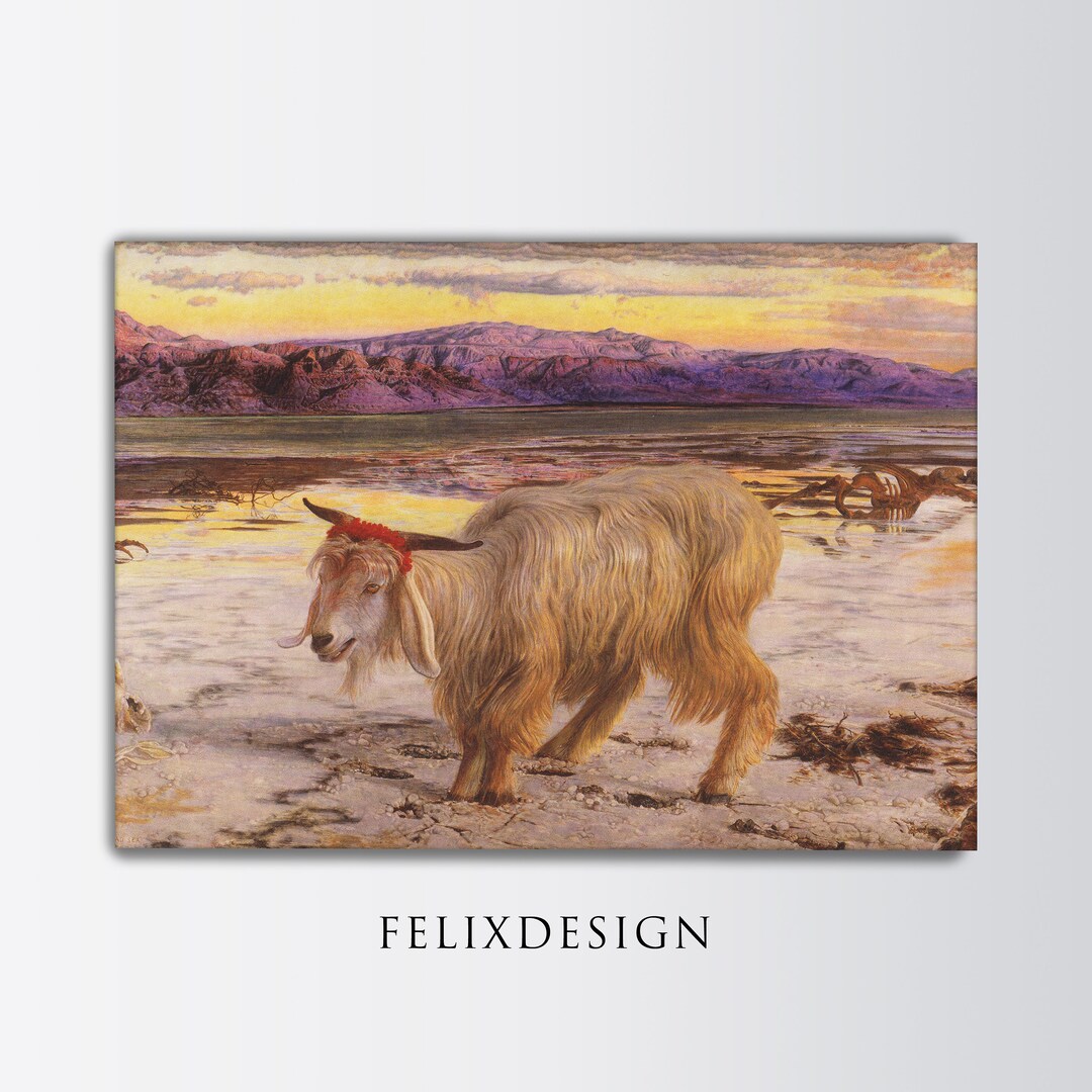 William Holman Hunt - the Scapegoat (1854) | Vintage Goat Painting ...