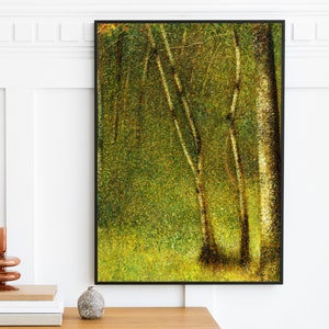 Georges Seurat - the Forest at Pontaubert (1881) - Painting Poster ...