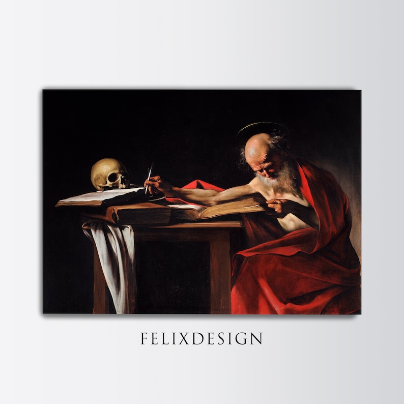 Caravaggio Saint Jerome Writing 1605 Printable Download - Etsy