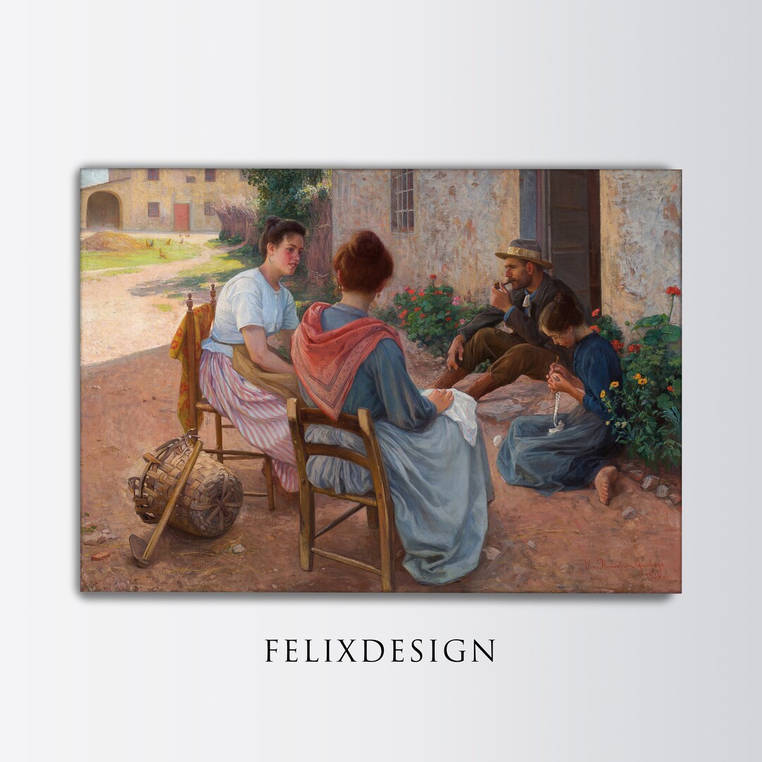 Elin Danielson-gambogi - Italian Family (1900) | Vintage Wall Art Print ...