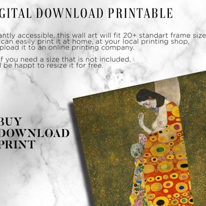 Gustav Klimt Hope II 1907 Woman Portrait Vintage - Etsy