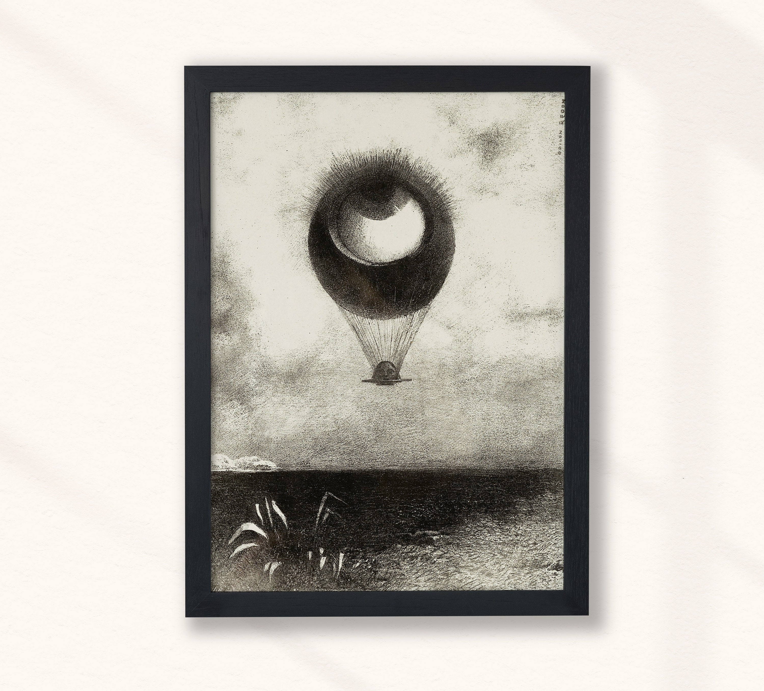 Odilon Redon - the Eye Like a Strange Balloon Mounts Toward Infinity ...