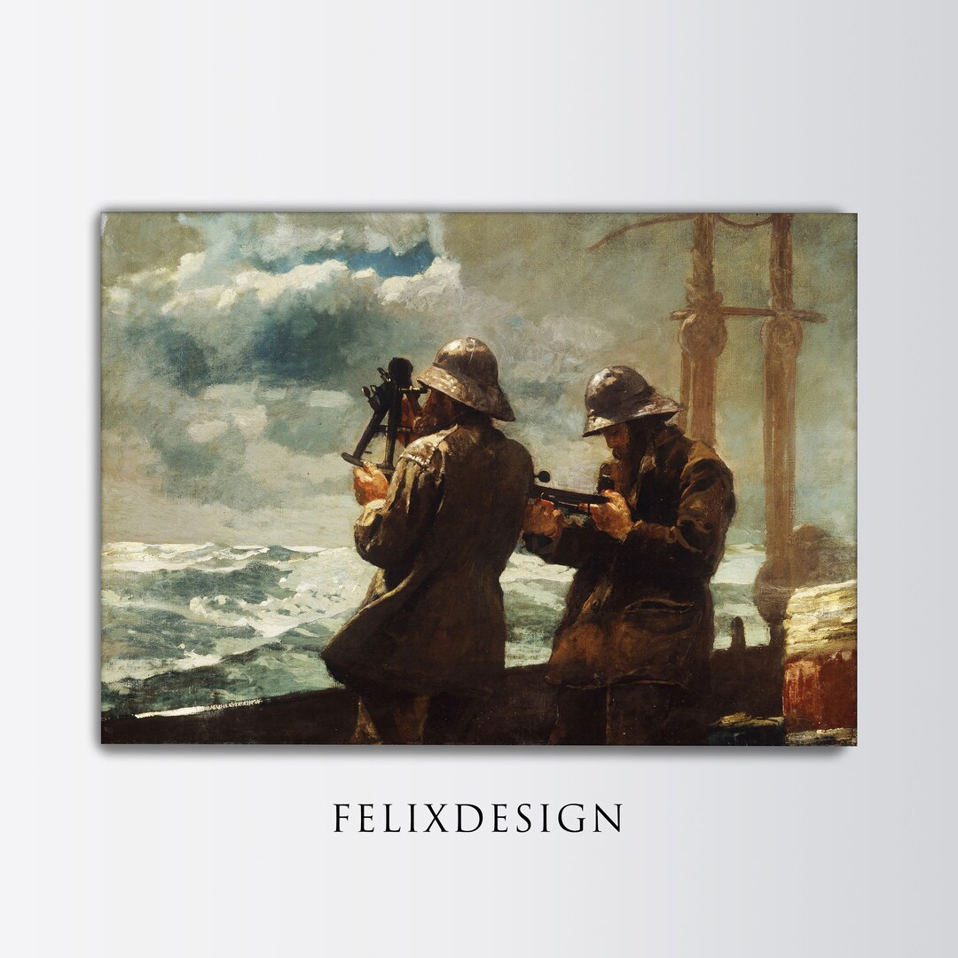 Winslow Homer - Eight Bells (1886) | Vintage Painting Landscape Print ...