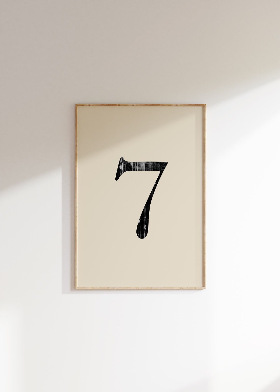 Custom Vintage Numbers Print, Printable Big Numbers Poster, Digital ...