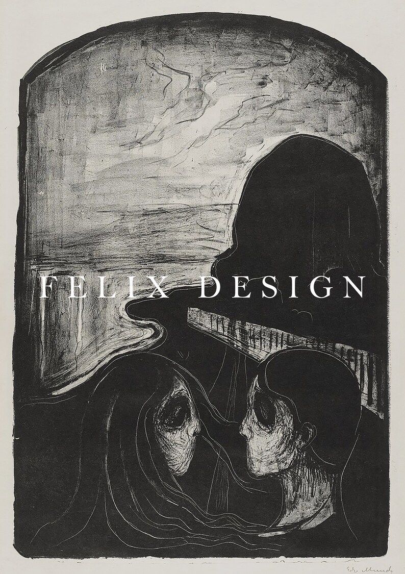 Edvard Munch Attraction 1896 Painting Poster Print - Etsy