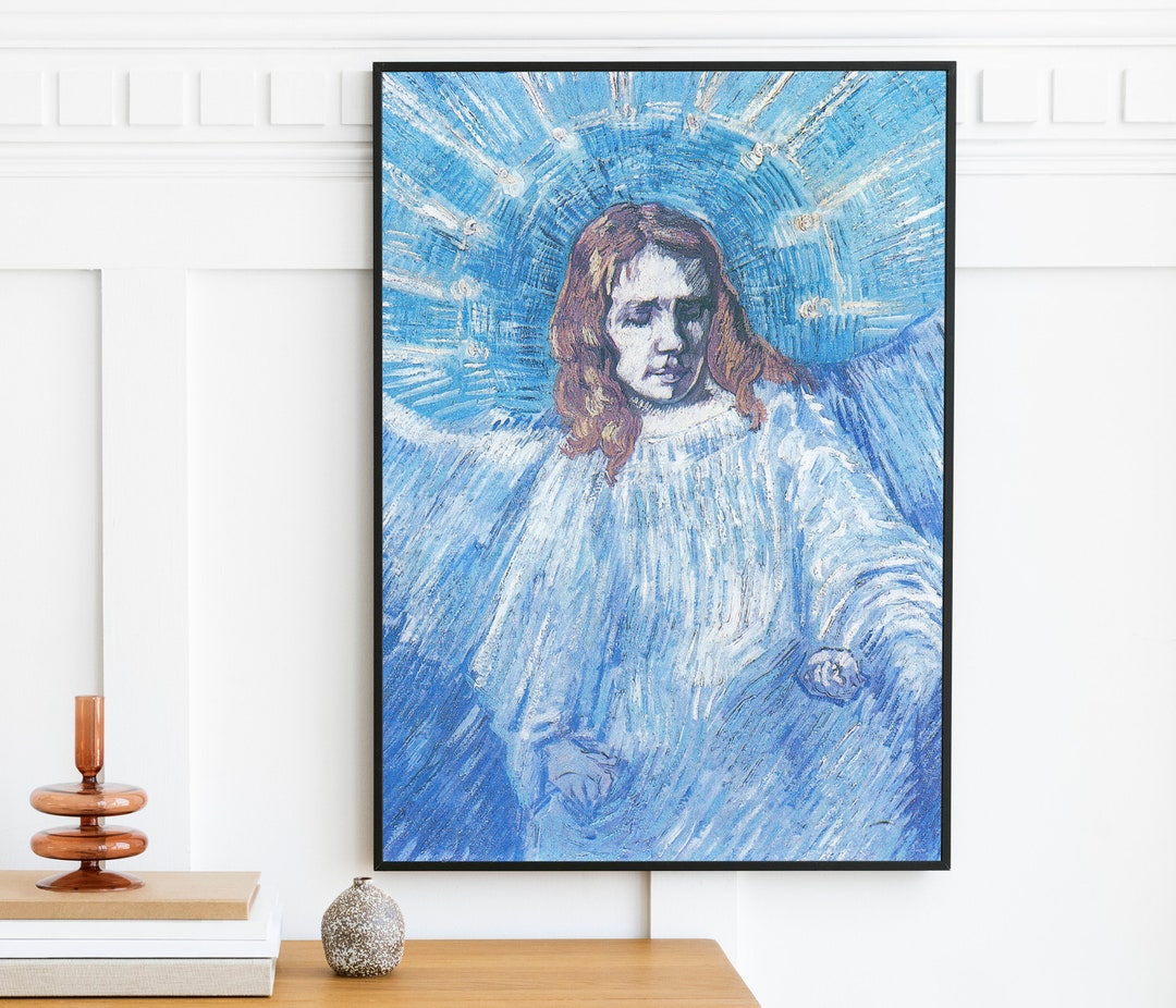 Vincent Van Gogh - Half Figure of an Angel After Rembrandt (1889 ...