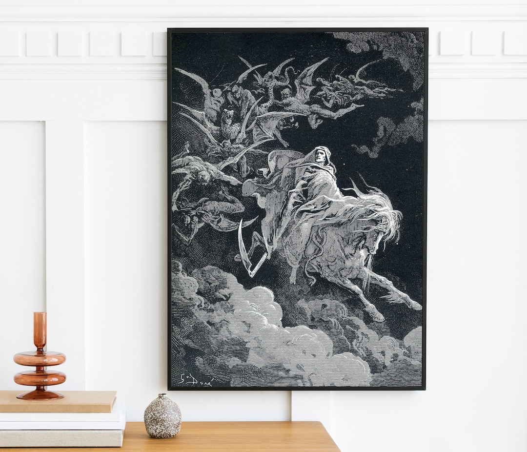 Gustave Dore - the Vision of Death | Wall Art Vintage Painting Print ...