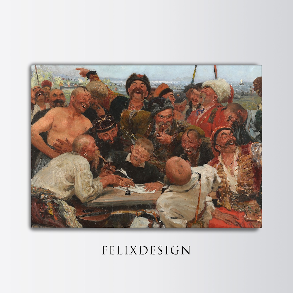 Ilya Repin - the Reply of the Zaporozhian Cossacks to Sultan of Turkey ...