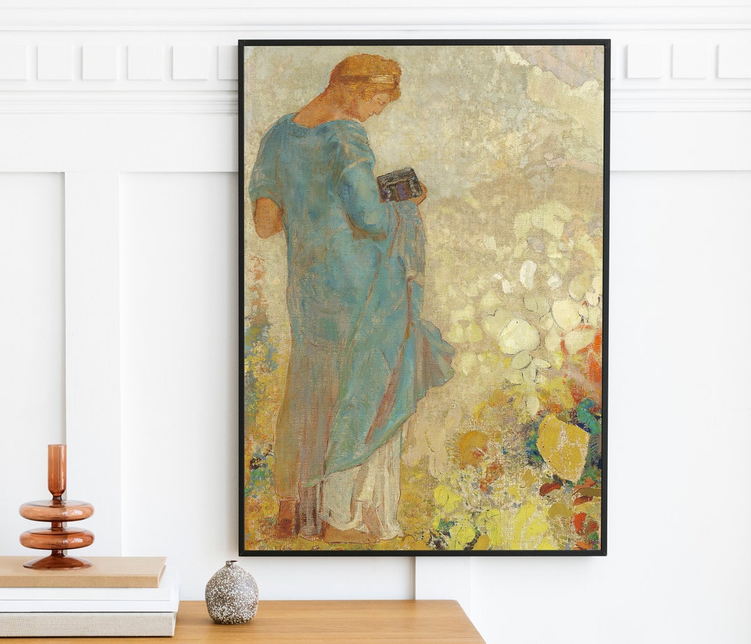 Odilon Redon - Pandora (1910) | Vintage Painting Print Bedroom Antique ...
