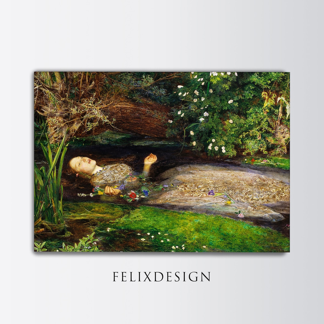 John Everett Millais - Ophelia (1852) | Vintage Gemälde, Weibliches ...