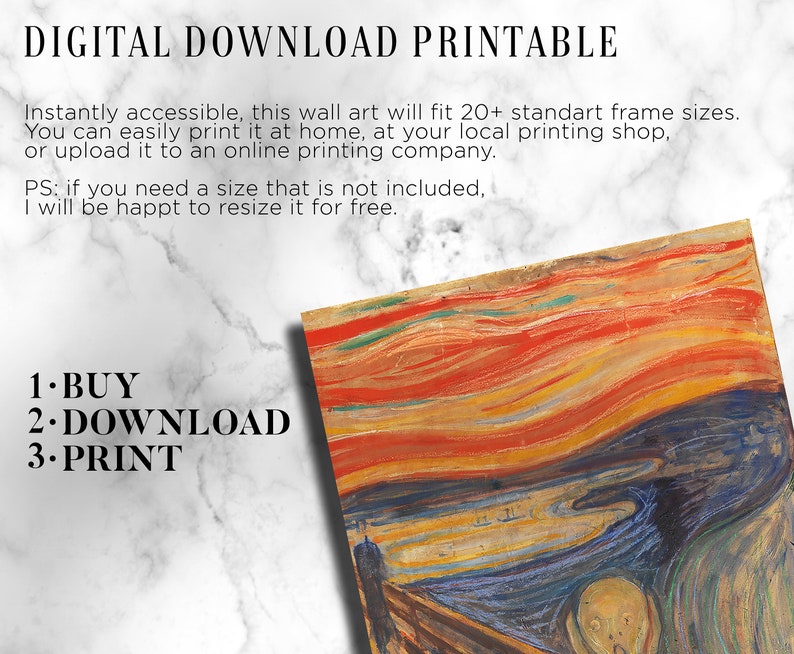 Edvard Munch the Scream 1893 Painting Poster Print | Etsy
