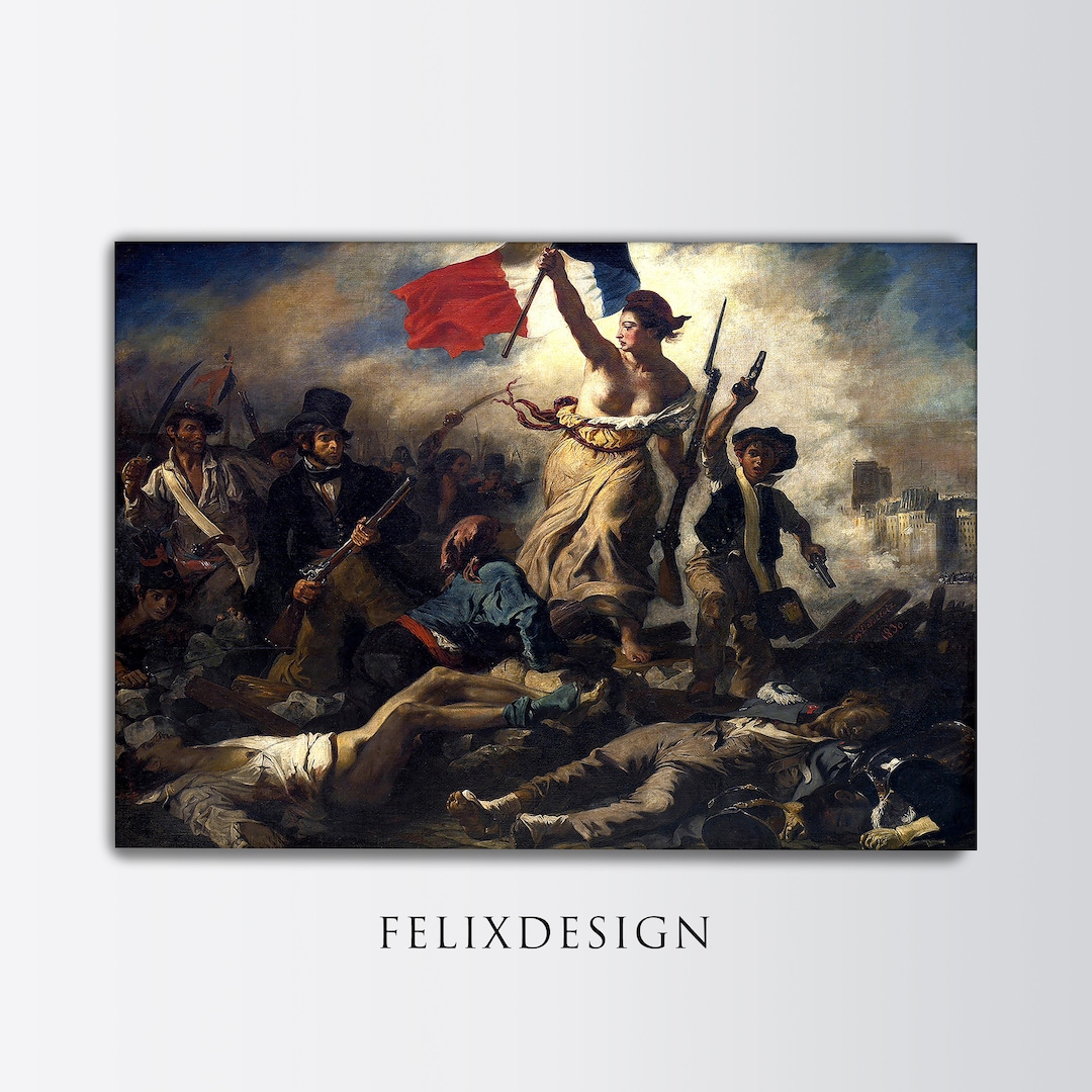 Eugene Delacroix - Liberty Leading the People (1830) - Reproduction of ...