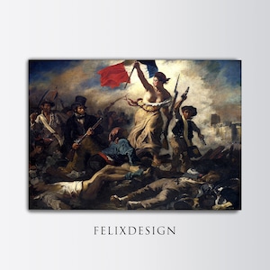 Eugene Delacroix - Liberty Leading the People (1830) - Reproduction of ...