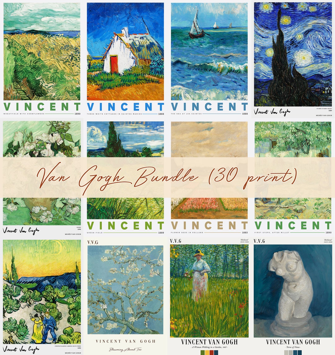 Vincent Van Gogh Art Set | Van Gogh Poster Set | Van Gogh Exhibition ...