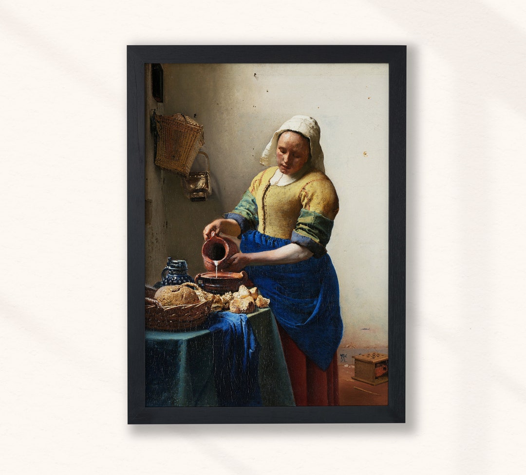 Johannes Vermeer - the Milkmaid (1658) | Vintage European Woman ...