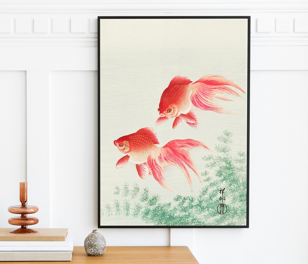 Ohara Koson - Goldfish (1926) | Vintage Oil Painting | Antique Print ...