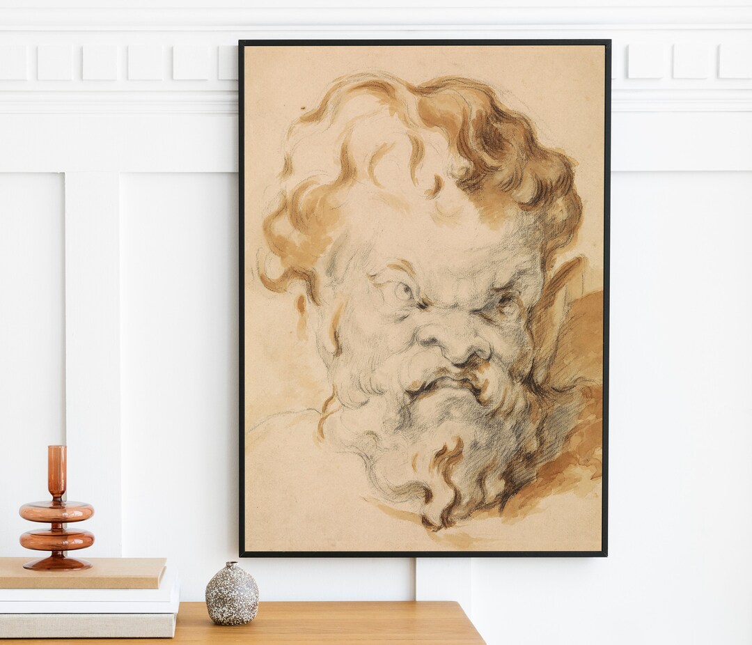 Paul Cézanne - Head of Silenus (1890) | Vintage Portrait Print ...