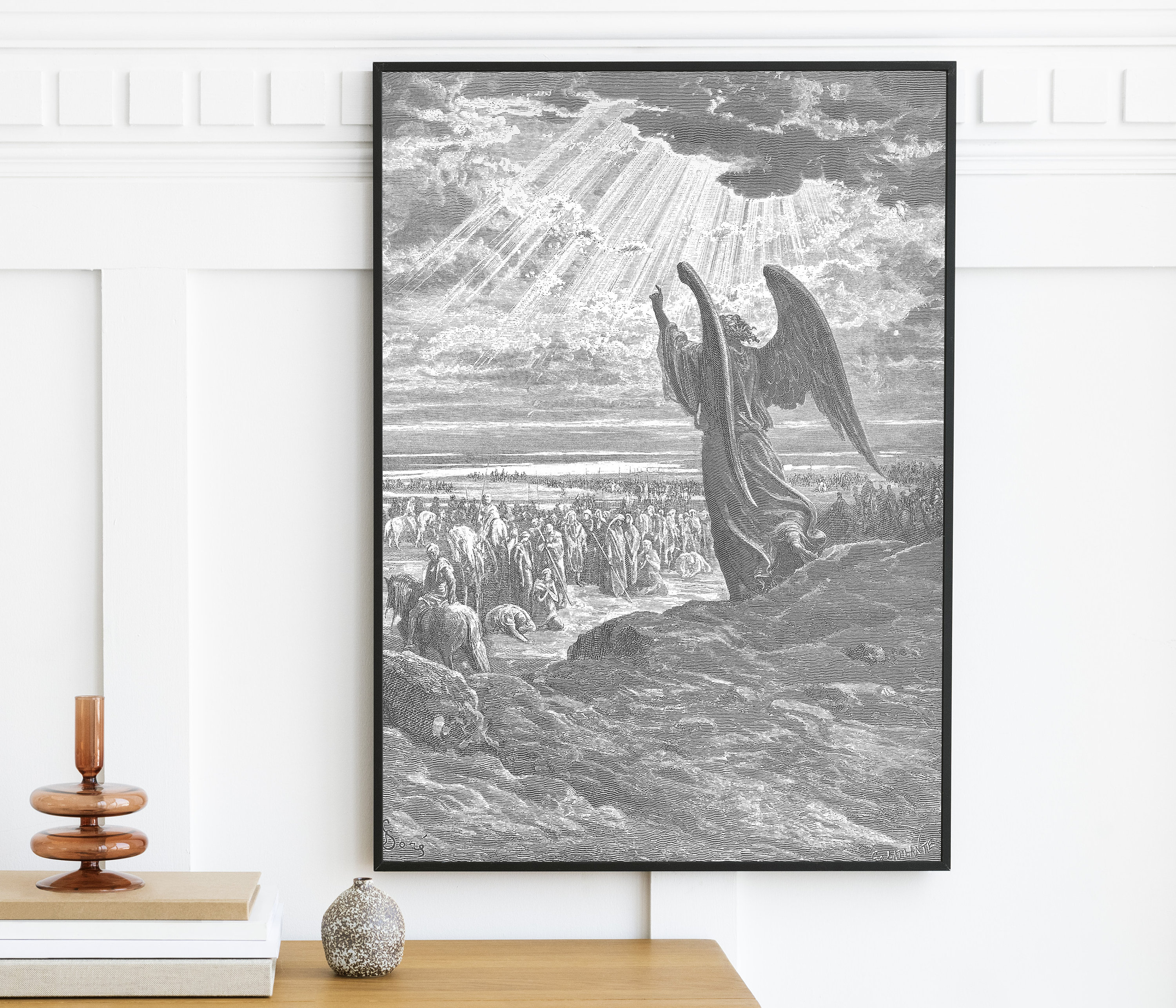 Gustave Dore - an Angel Appears to the Israelites (1866) - Print Home ...