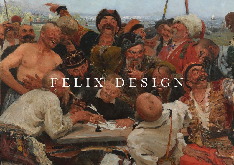 Ilya Repin - the Reply of the Zaporozhian Cossacks to Sultan of Turkey ...