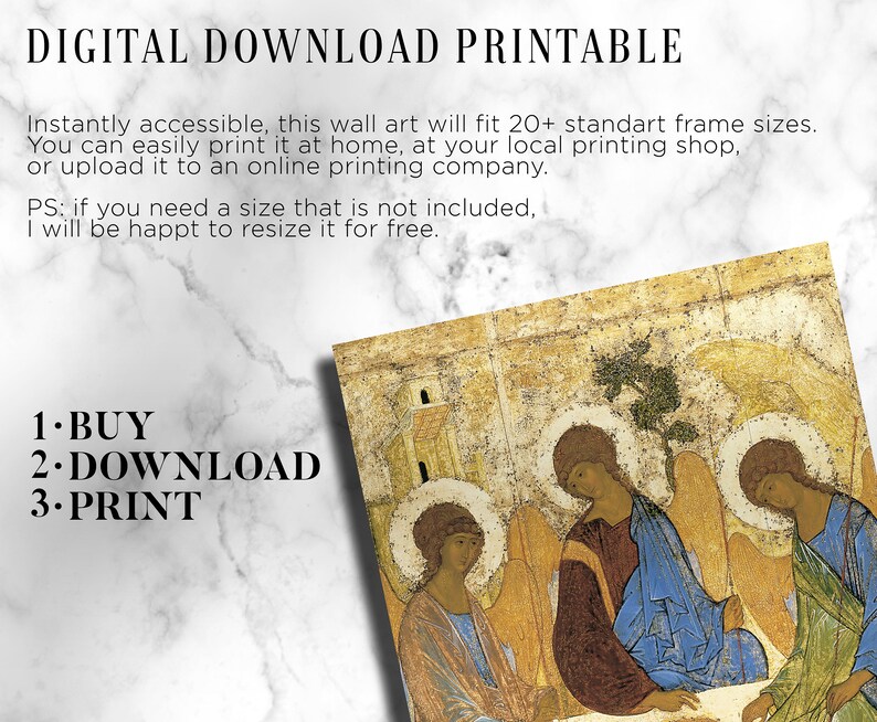 Trinity Three Icons by Andrei Rublev (1425) - Famous Painting Old ...