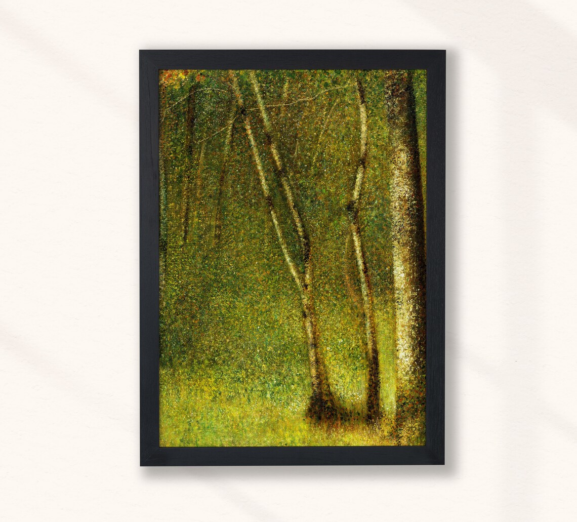 Georges Seurat - the Forest at Pontaubert (1881) - Painting Poster ...
