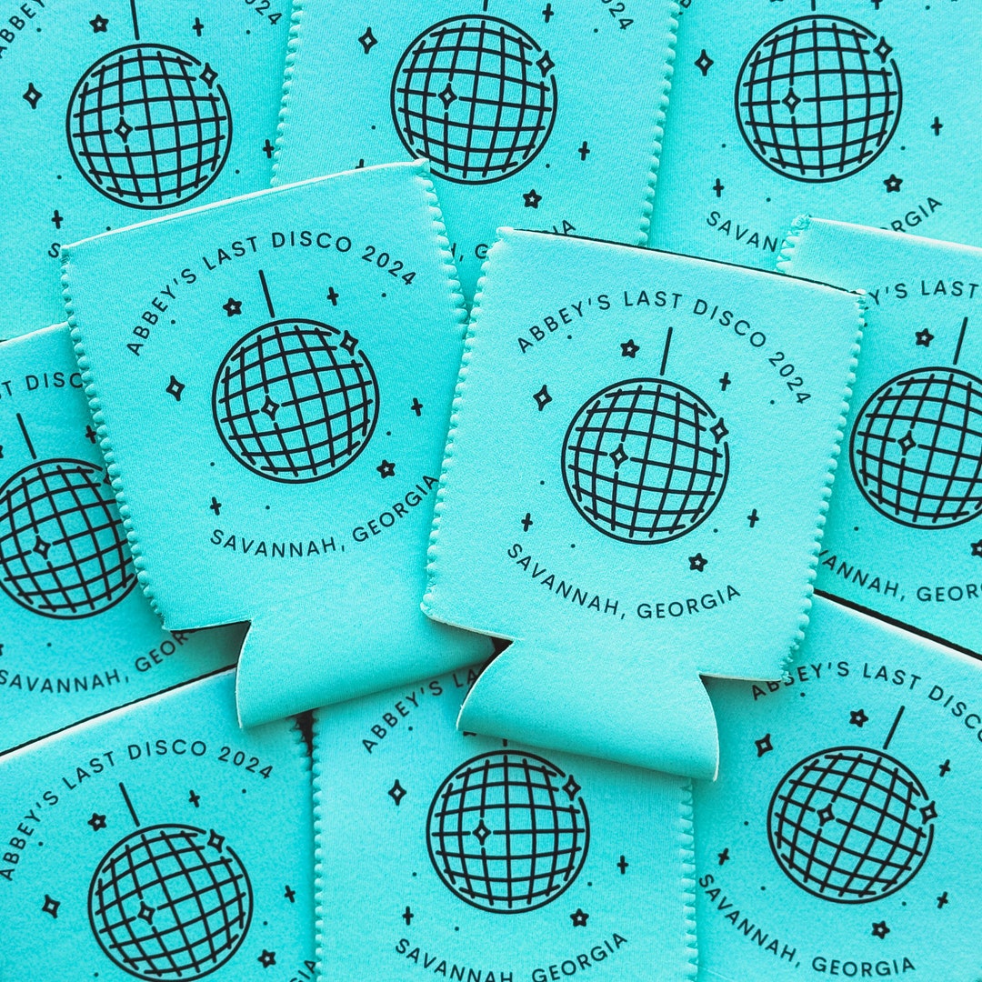 Personalized Last Disco Can Cooler, One Last Disco, Retro Bachelorette ...