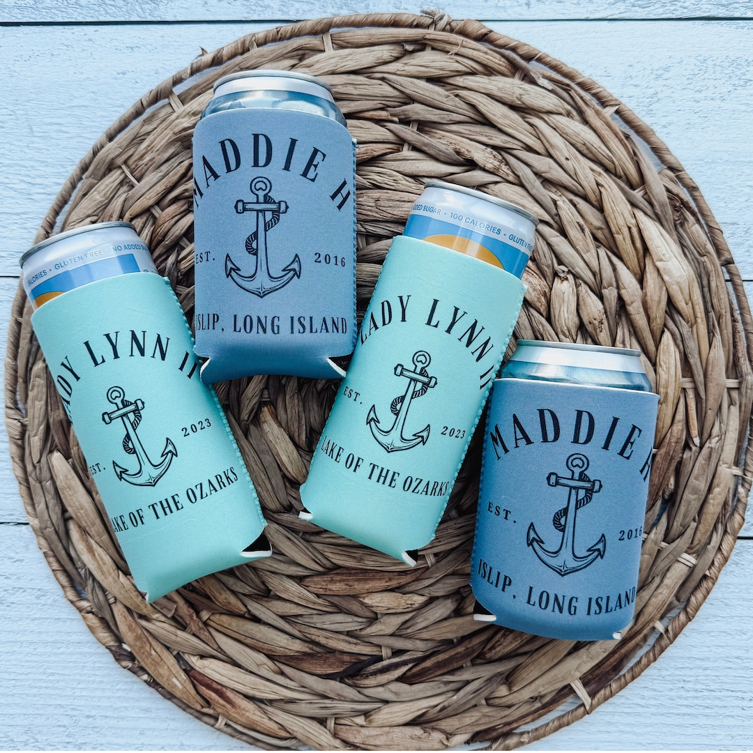 Nautical Can Cooler, Boat Gift, Boating Gift, Boat Name, Sailing ...