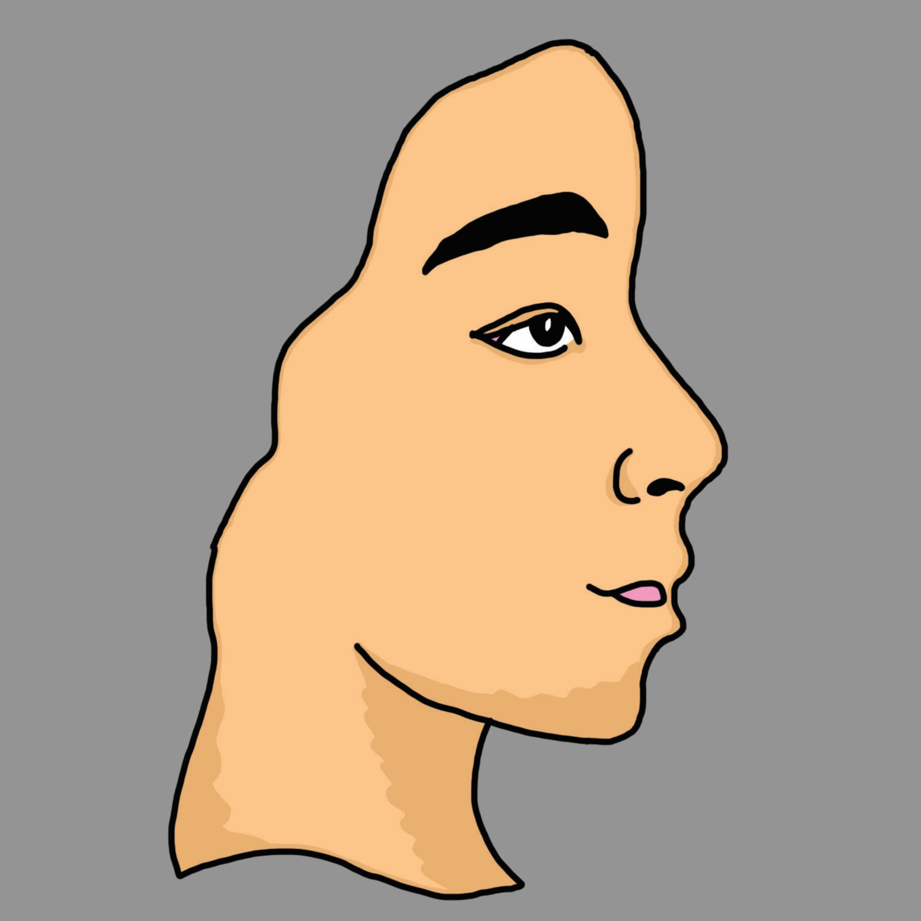 Front-facing Facial Portraits Created Using a Digital Drawing Program ...