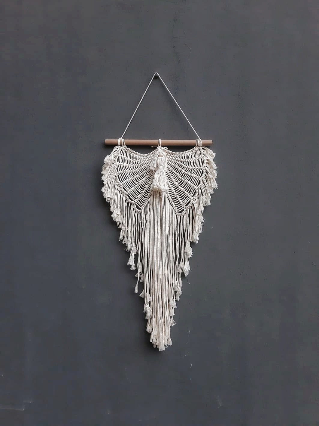 Large Macrame Angel Wings Wall Hangingmacrame Angel Wings | Etsy