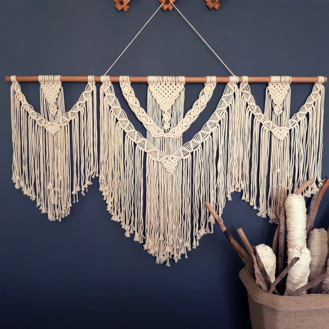 Extra Large Headboard Over the Bed Macrame, Queen Macrame Headboard ...