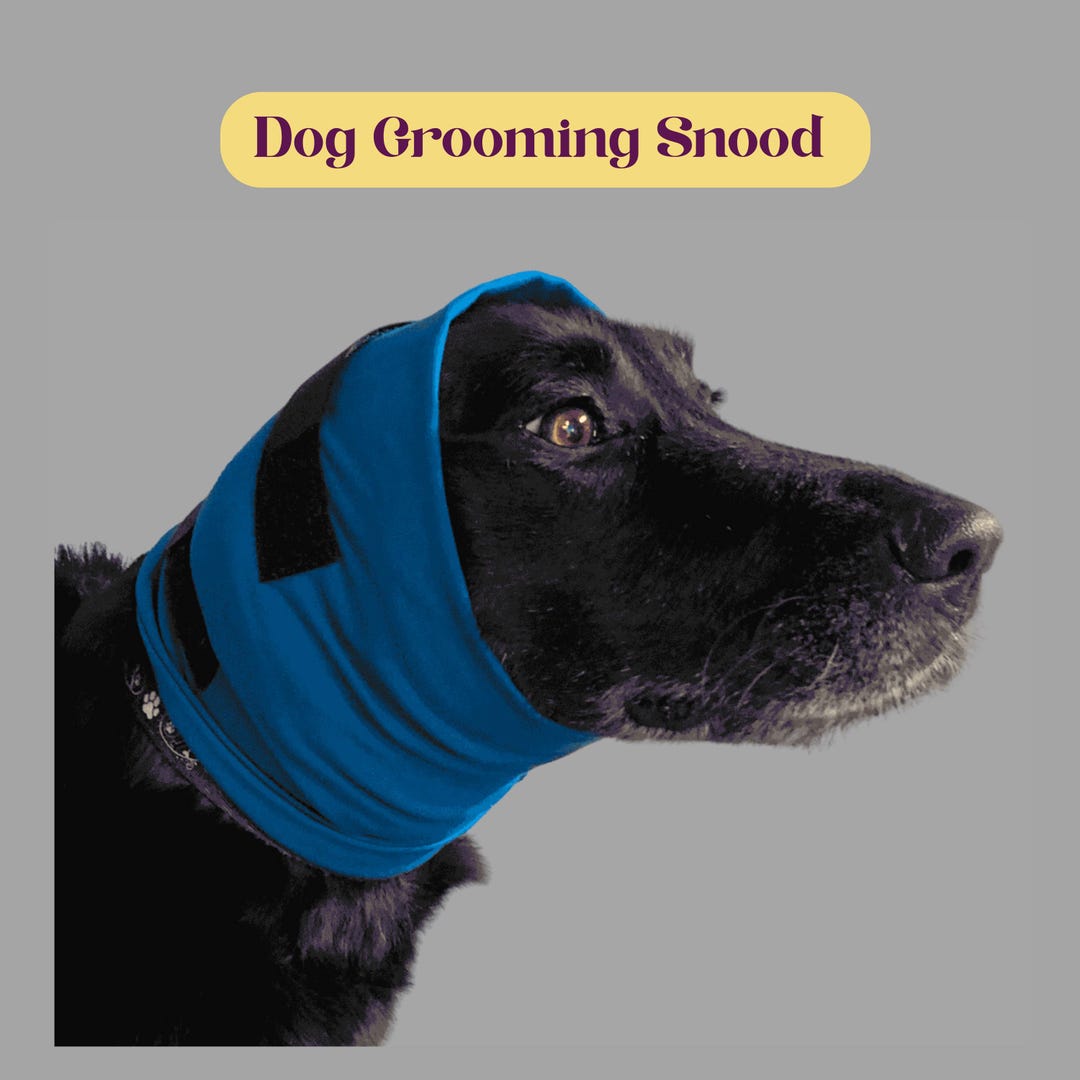 Dog Grooming Snood: Calming Cotton-lycra Head Wrap, Handmade in ...